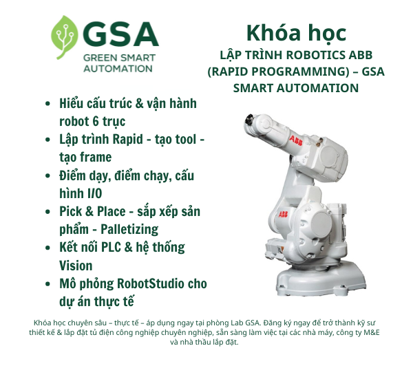 KHÓA HỌC LẬP TRÌNH ROBOTICS ABB (RAPID PROGRAMMING) – GSA SMART AUTOMATION